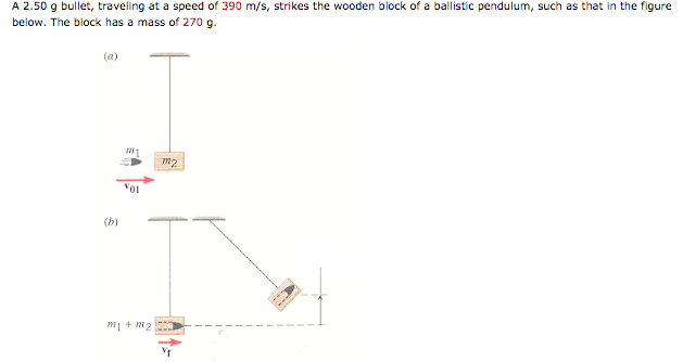 Solved a) find the speed of the bullet/block combination | Chegg.com