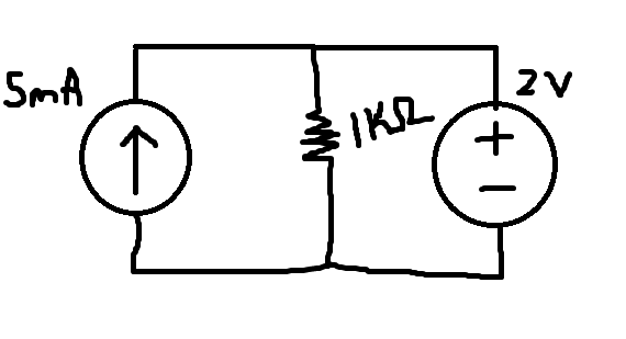 Solved What is the current through the 1K ohm resistor given | Chegg.com