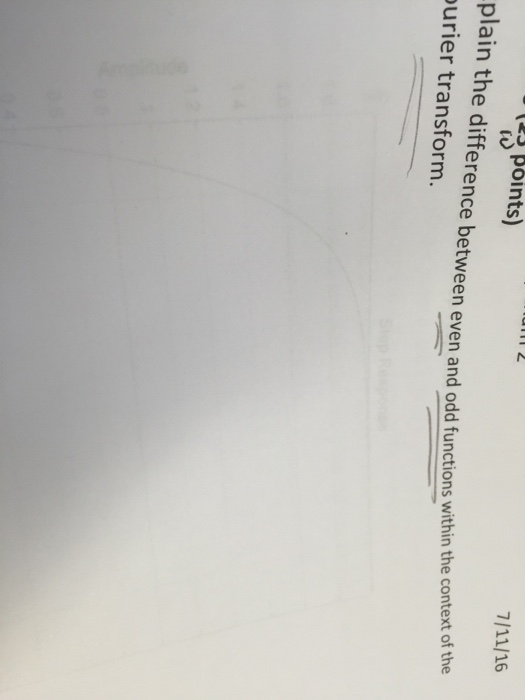 Solved Explain the difference between even and odd functions | Chegg.com