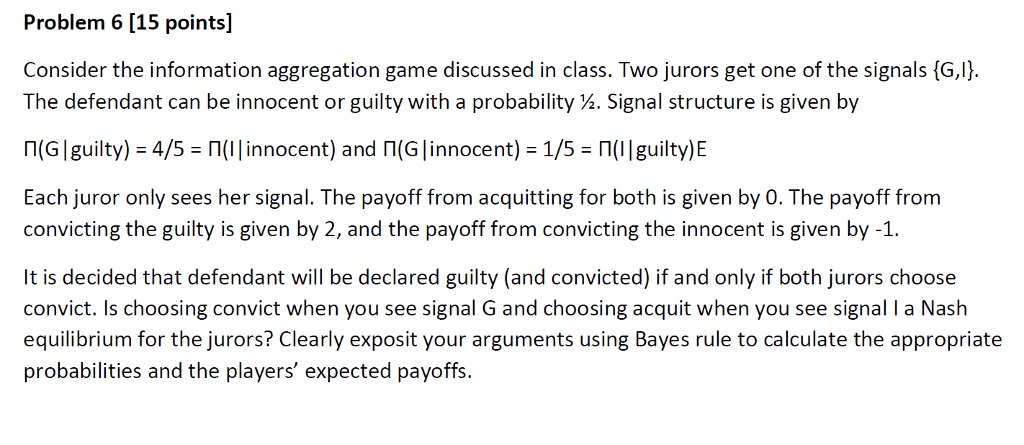 Solved Problem 6 15 Points Consider The Information