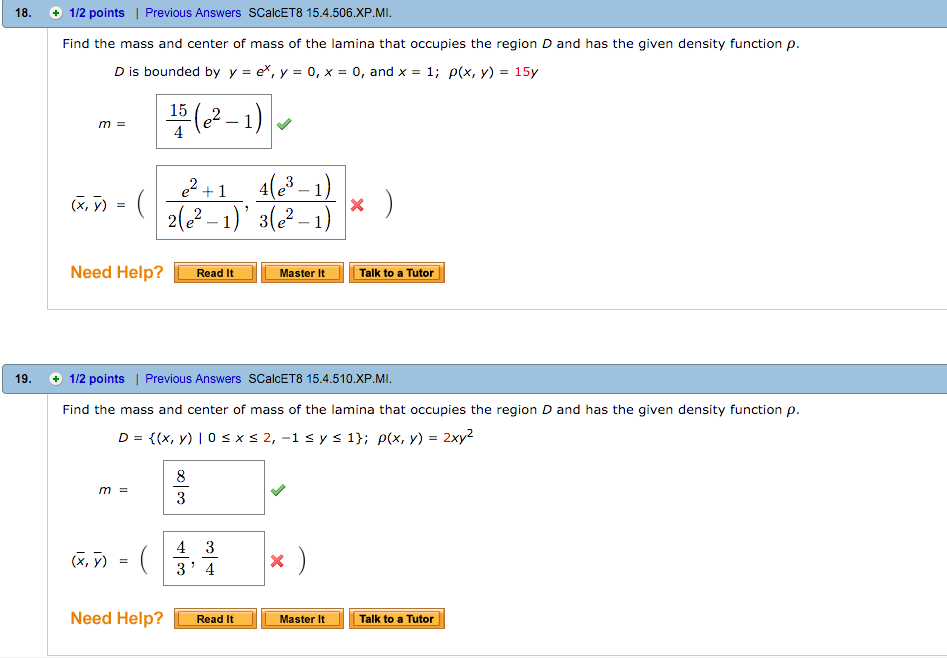 Solved Can somebody please help me with the center of mass | Chegg.com