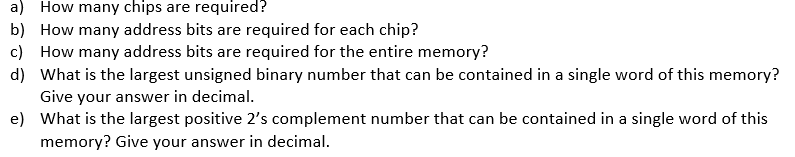 Solved Consider a 4M x 8 main memory that is built using | Chegg.com