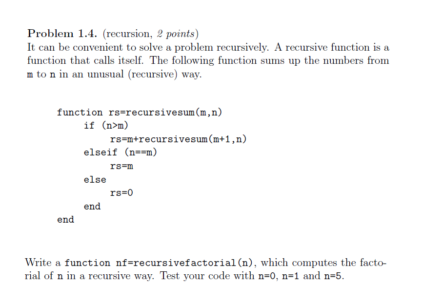 Solved It can be convenient to solve a problem recursively. | Chegg.com