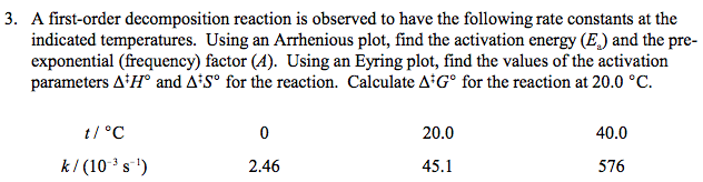 A first-order decomposition reaction is observed to | Chegg.com