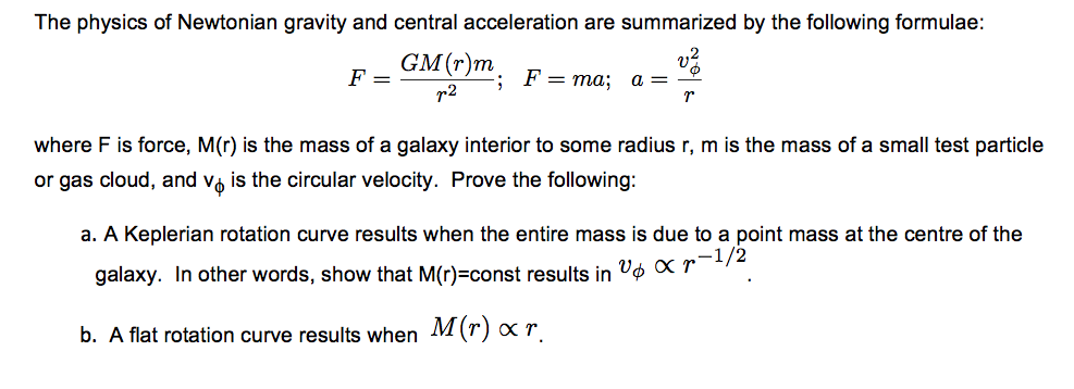 Solved The physics of Newtonian gravity and central | Chegg.com