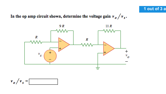 Solved In the op amp circuit shown, determine the voltage | Chegg.com