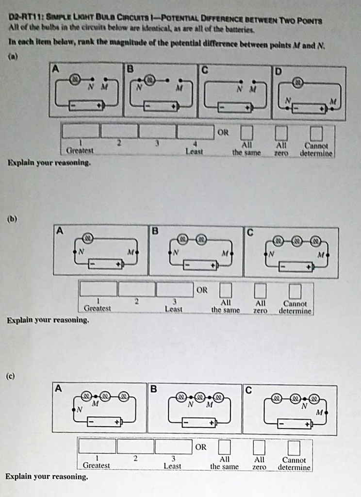 Solved All of the bulb in the circuits below are identical | Chegg.com