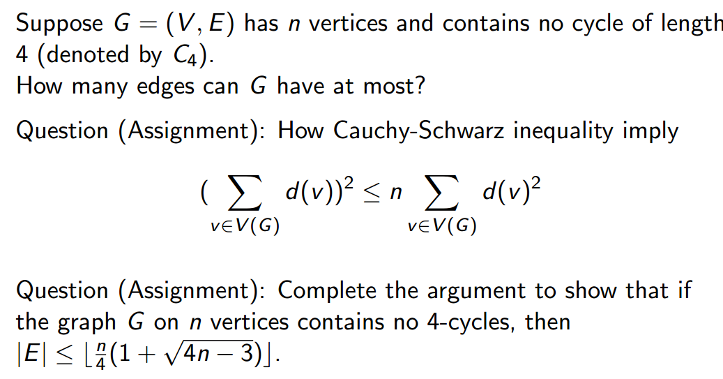 Solved Suppose G = (V, E) has n vertices and contains no | Chegg.com