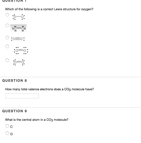 Solved Which of the following is a correct Lewis structure | Chegg.com