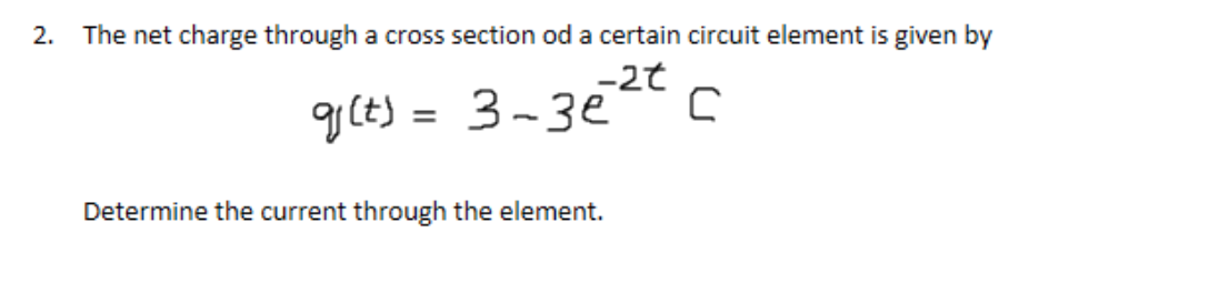 Solved The net charge through a cross section od a certain | Chegg.com