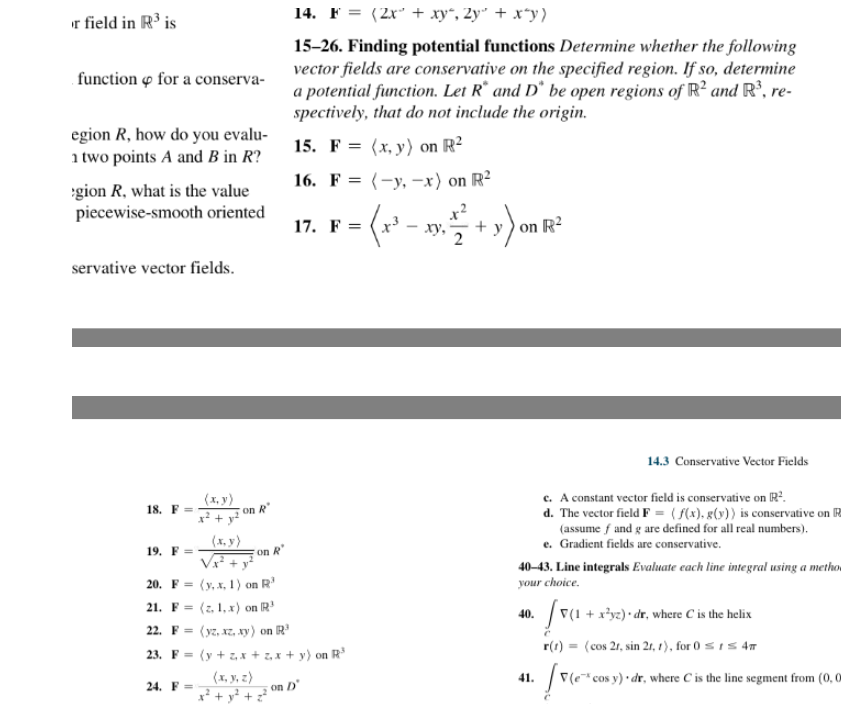 Solved Basic Skills 9 14 Testing For Conservative Vector 3774