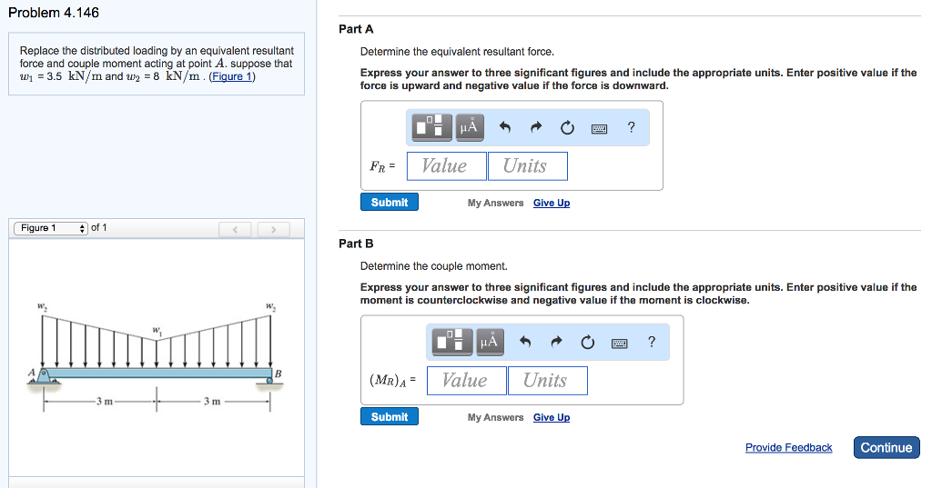 Solved Replace the distributed loading by an equivalent | Chegg.com