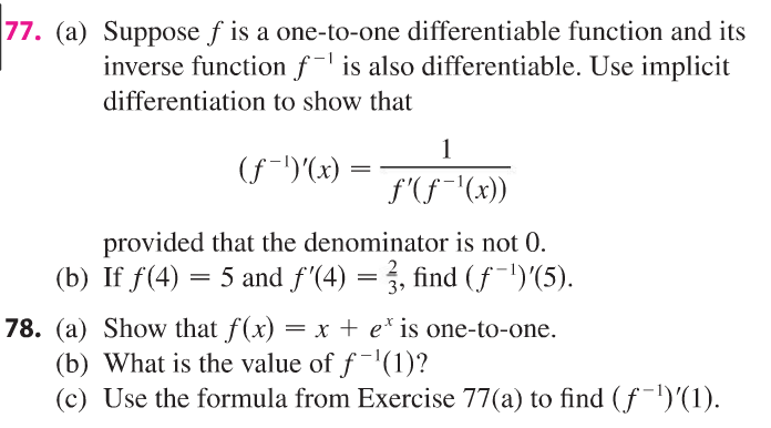Solved Suppose is a one-to-one differentiable function and | Chegg.com
