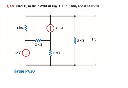 Solved Basic circuit analysis Nodal Analysis Method. Watched | Chegg.com
