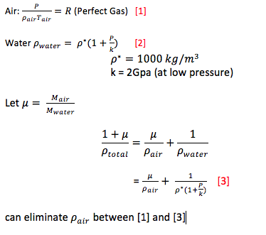 Solved Air:P/rho_air T_air = R (Perfect Gas) Water | Chegg.com
