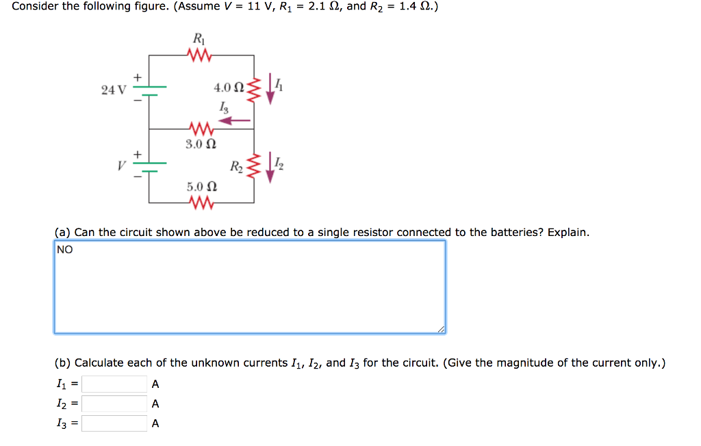 Solved Consider the following figure. (Assume V = 11 V, R1 = | Chegg.com