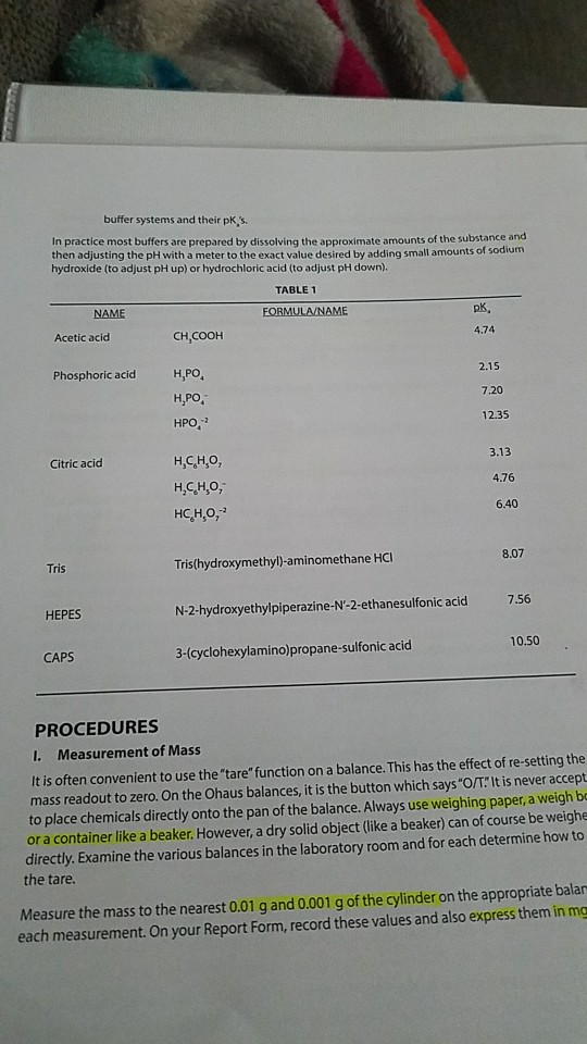 Solved If you wanted to make a pH 7.35 buffer, which buffer | Chegg.com