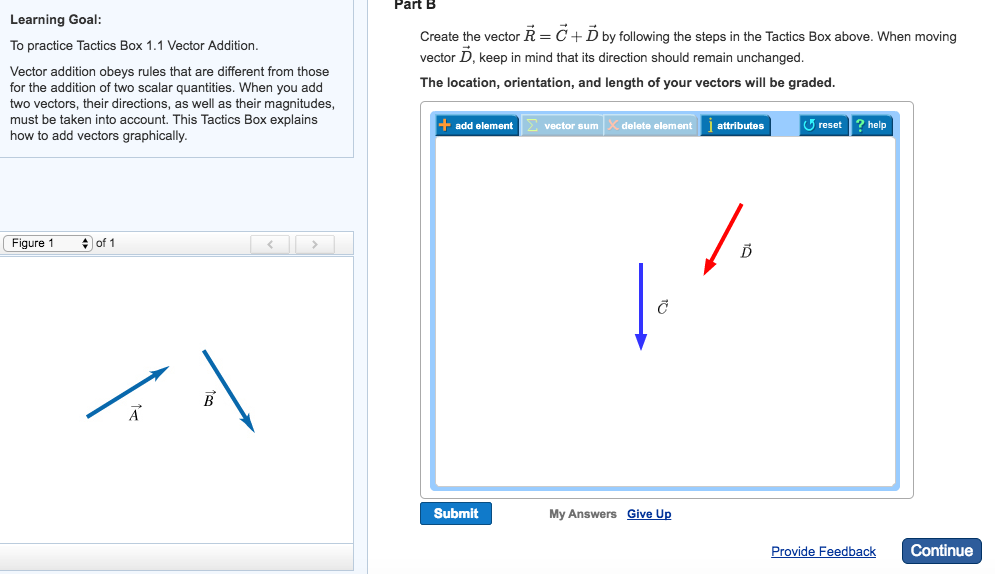 Solved actics Box 1.1 Vector Addition Learning Goal: To | Chegg.com