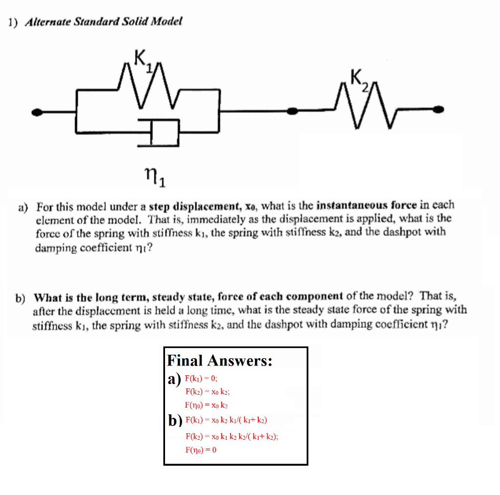 Solved 1) Alternate Standard Solid Model 1 a) For this model | Chegg.com