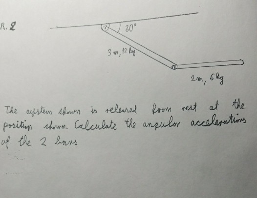 Solved The system shown is released from rest at the | Chegg.com