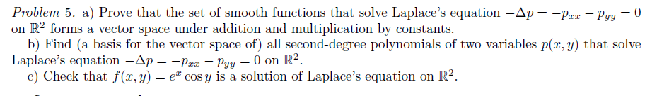 Solved Prove that the set of smooth functions that solve | Chegg.com