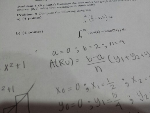 Solved help with 2b and show all work and details please! | Chegg.com