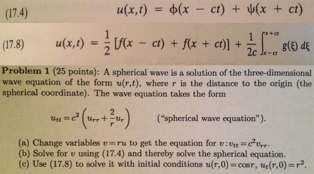 Solved A spherical wave is a solution of the | Chegg.com
