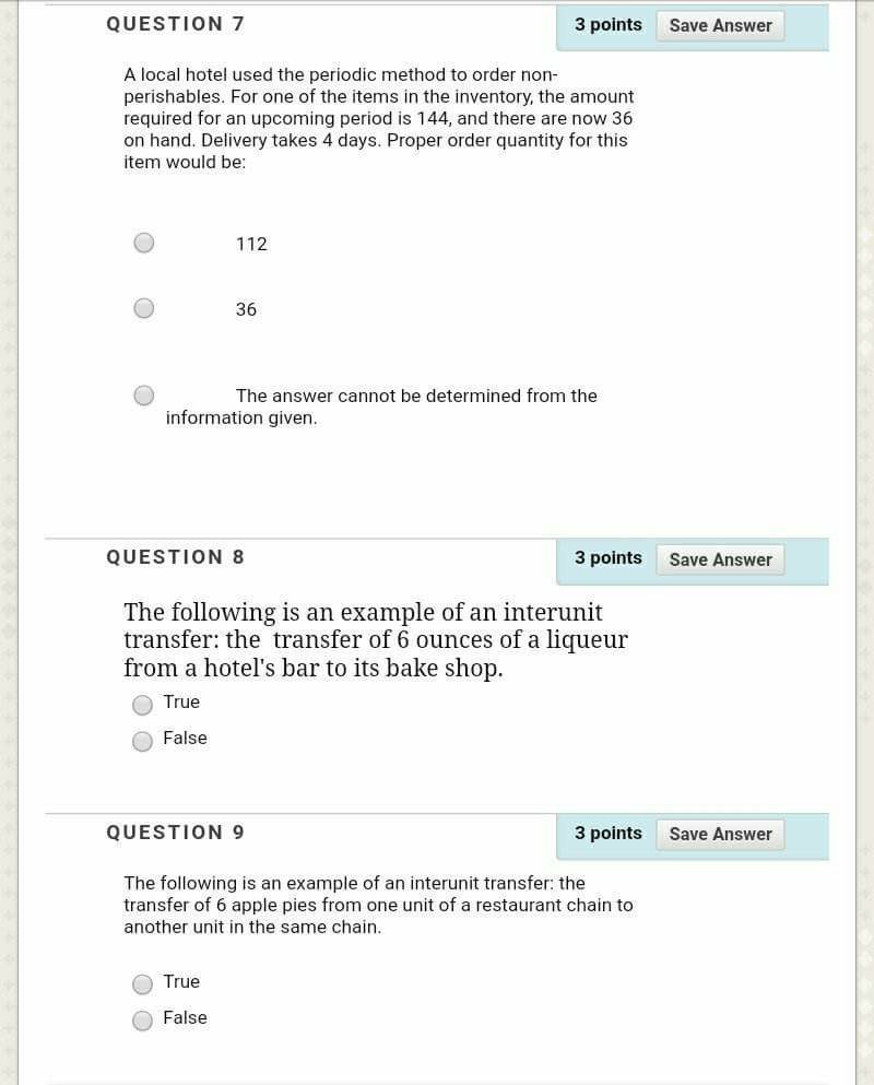Solved QUESTION 1 3 points Save Answer When ordering | Chegg.com Solved QUESTION 1 3 points Save Answer When ordering | Chegg.com
