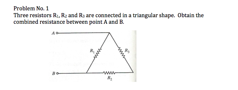 Solved Three resistors R_1, R_2 and R_3 are connected in a | Chegg.com