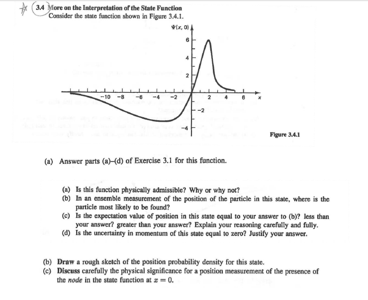 More on the Interpretation of the State Function | Chegg.com