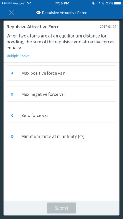 Solved When two atoms are at an equilibrium distance for | Chegg.com