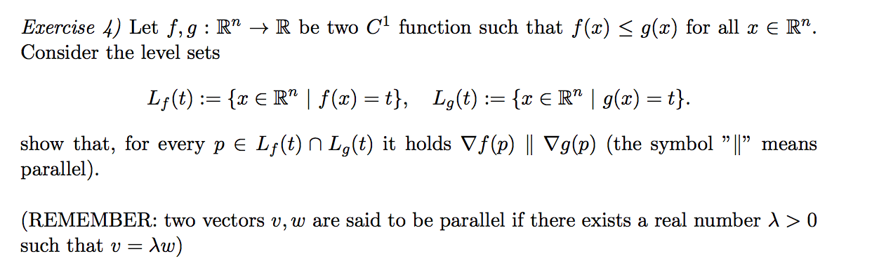Let f, g : R^n rightarrow R be two C^1 function such | Chegg.com