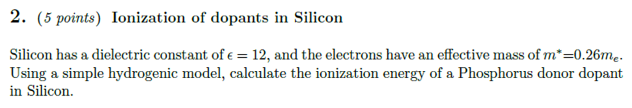 Solved Silicon has a dielectric constant of epsilon = 12, | Chegg.com