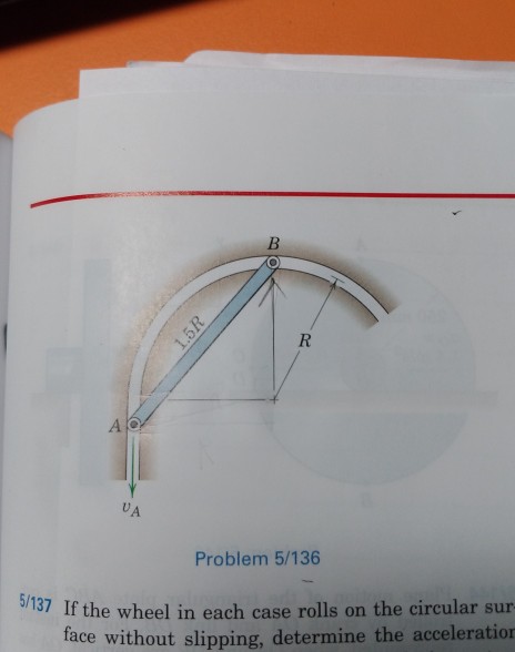 Solved 150 mm Problem 5/135 5/136 The end rollers of bar AB | Chegg.com