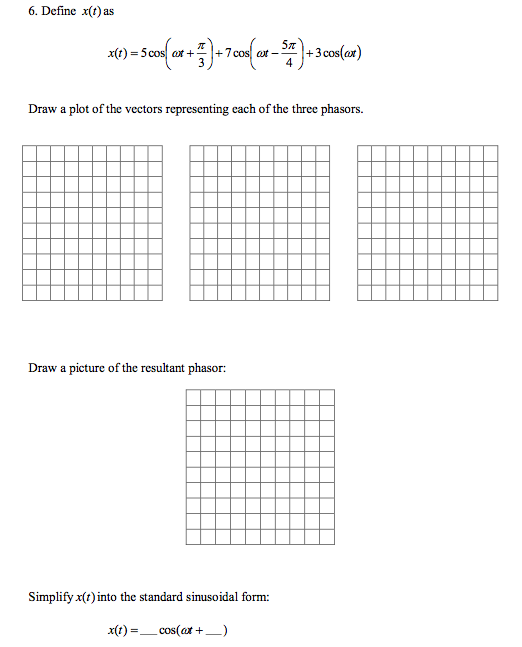 Solved Define X T As X T 5cos Omega T Pi 3]