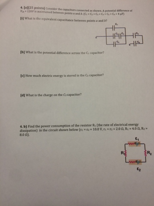 Solved Consider the capacitors connected as shown. A | Chegg.com