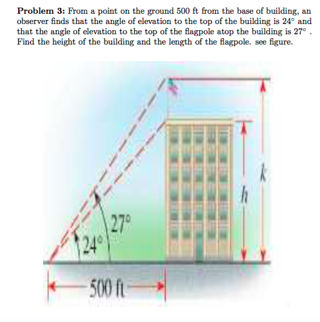 Solved From a point on the ground 500 ft from the base of | Chegg.com