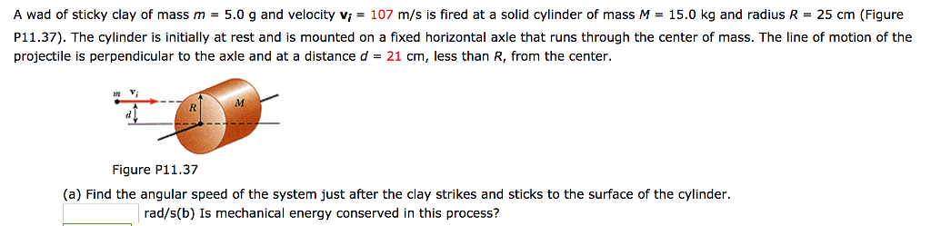 Solved A wad of sticky clay of mass m = 5.0 g and velocity | Chegg.com