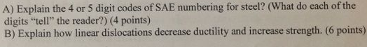 Solved Explain the 4 or 5 digit codes of SAE numbering for | Chegg.com