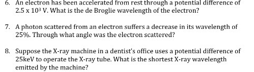 Solved An electron has been accelerated from rest through a | Chegg.com