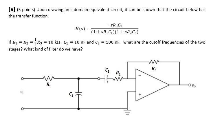 Solved Upon drawing an s-domain equivalent circuit, it can | Chegg.com