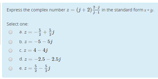Solved 2-1 Express the complex number z = (j + 2) in the | Chegg.com