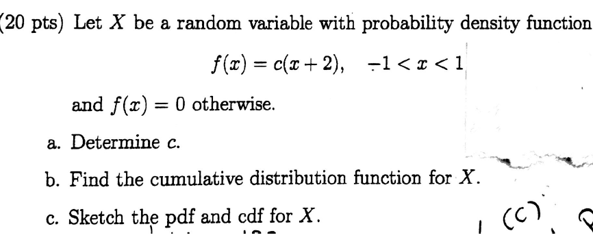 Solved DO NOT USE any program when you sketch CDF and PDF. | Chegg.com