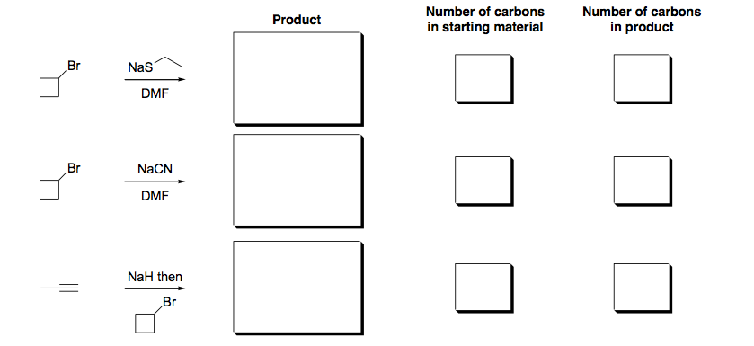 Solved Br Br Nas DMF NaCN DMF NaH then Br Product Number of | Chegg.com