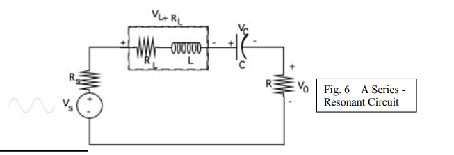 Solved .3 For the series-resonant circuit shown in fig. 6, | Chegg.com