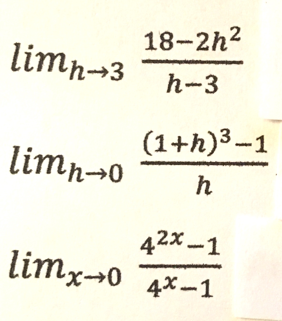 Solved 18-2h2 lim h→0 | Chegg.com