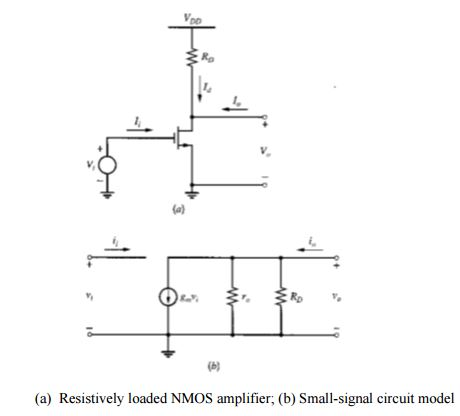 Solved For the NMOS amplifier as shown in the following | Chegg.com