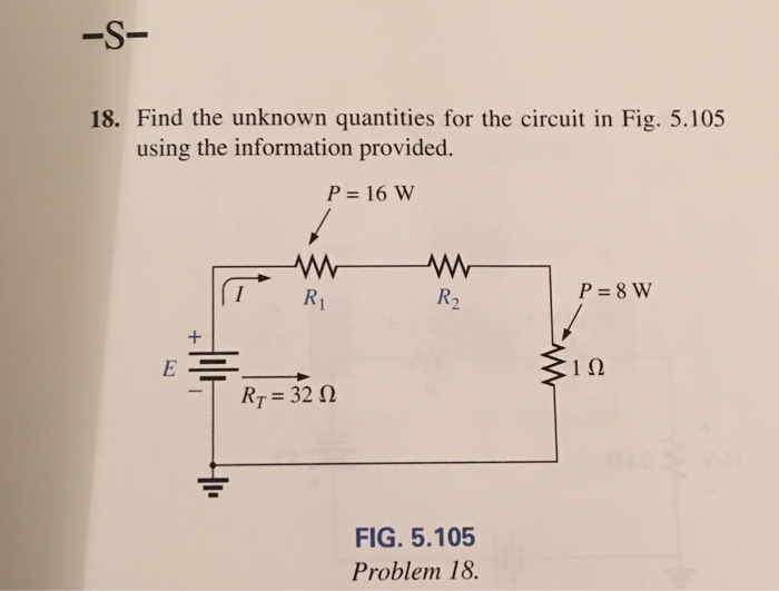 Solved Find the unknown quantities for the circuit in Fig. | Chegg.com