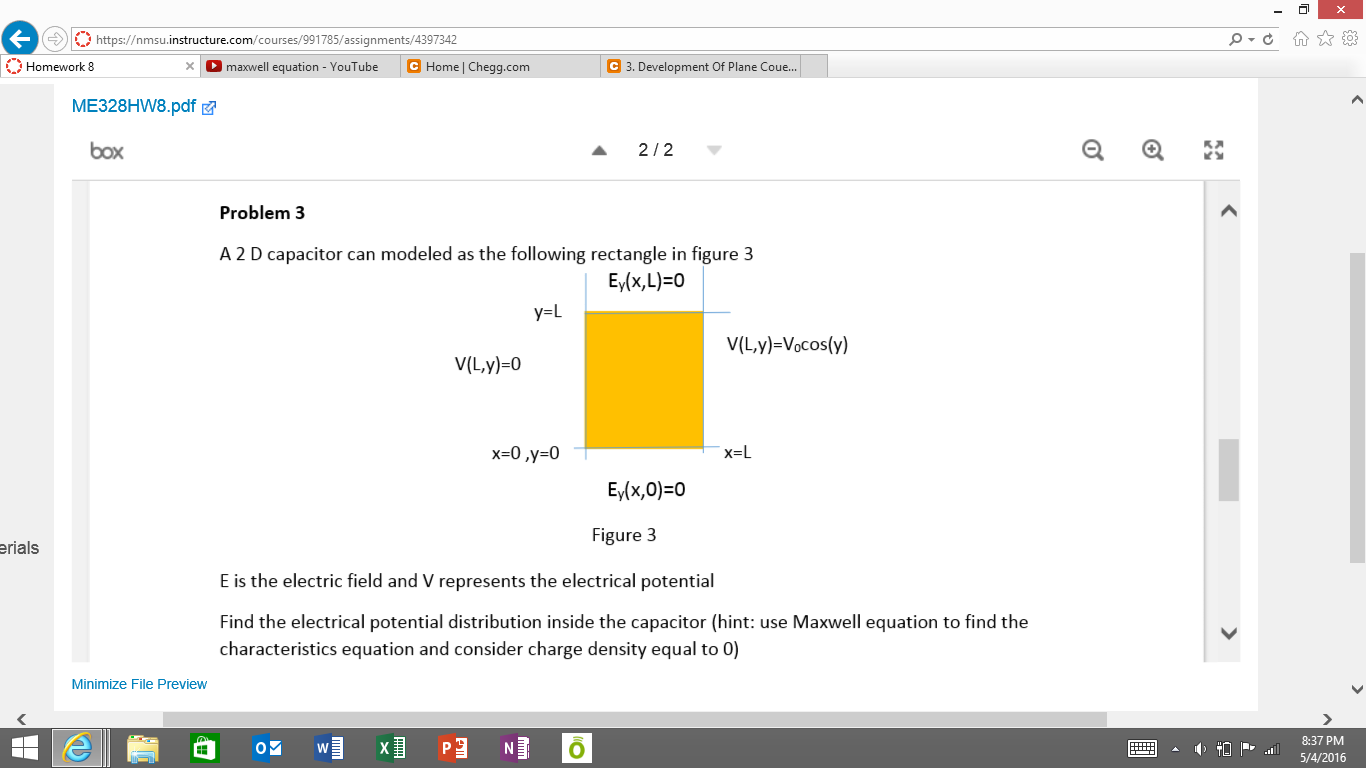 Solved http struct Homework 8 x maxwell equation YouTube | Chegg.com