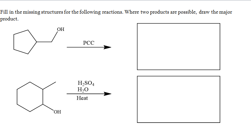 Solved Fill in the missing structures for the following | Chegg.com